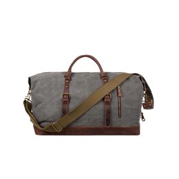 G4free Weekender 'Reisetasche aus Canvas, Handgep&auml;ck-Wochenendtasche f&uuml;r Herren' Herren Gr&ouml;&szlig;e One Size grau