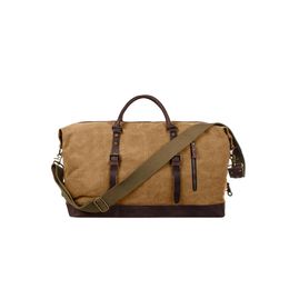 G4free Weekender 'Reisetasche aus Canvas, Handgep&auml;ck-Wochenendtasche f&uuml;r Herren' Herren Gr&ouml;&szlig;e One Size khaki