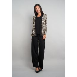 Seidel Moden Strickjacke Damen Gr&ouml;&szlig;e XL beige / wei&szlig;