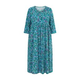 Ulla Popken Kleid Damen Gr&ouml;&szlig;e 46/48 smaragd Sommerkleid