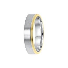 Lucardi Ring male size 68 Gold / Silver