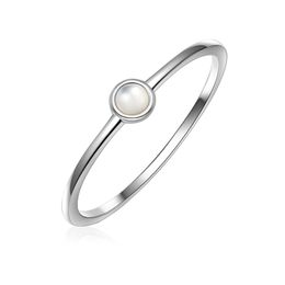 Glanzst&uuml;cke M&uuml;nchen Glanzst&uuml;cke M&uuml;nchen Ring Damen Gr&ouml;&szlig;e 58 silber / perlwei&szlig;
