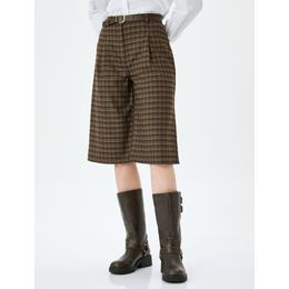 KOTON Pleat-Front Pants female size 42 Brown / Dark brown / Grey / Black