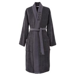BOSS home Long Bathrobe 'PLAIN' male size XL Dark grey
