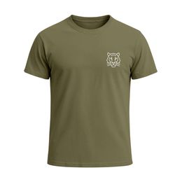 Neverless Shirt 'Polygon Tiger' Herren Gr&ouml;&szlig;e L gr&uuml;n