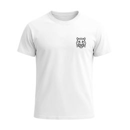 Neverless Shirt 'Polygon Tiger' Herren Gr&ouml;&szlig;e 4XL wei&szlig;