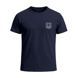 Neverless Shirt 'Polygon Tiger' Herren Gr&ouml;&szlig;e 4XL navy