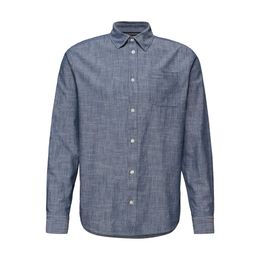 Street One MEN Button Up Shirt 'Chambray' male size M mottled blue