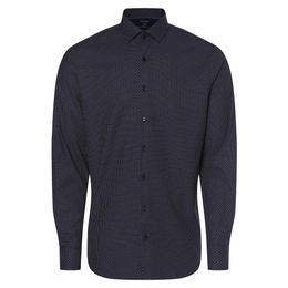 OLYMP Button Up Shirt male size XL/XXL marine blue / White