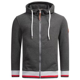 Alessandro Salvarini Sweatjacke Herren Gr&ouml;&szlig;e M grau / dunkelgrau / rot