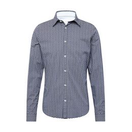 s.Oliver Button Up Shirt male size S Navy / Grey / White