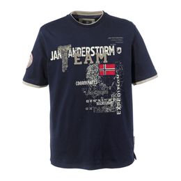 Jan Vanderstorm T-Shirt 'S&ouml;lve' Herren Gr&ouml;&szlig;e XXL Gro&szlig;e Gr&ouml;&szlig;en nachtblau / khaki / rot