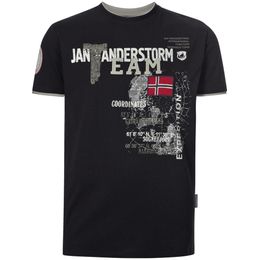 Jan Vanderstorm T-Shirt 'S&ouml;lve' Herren Gr&ouml;&szlig;e 4XL Gro&szlig;e Gr&ouml;&szlig;en rot / schwarz / wei&szlig;