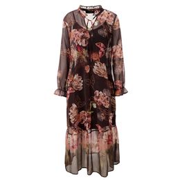 Aniston Casual Kleid Damen Gr&ouml;&szlig;e 40 braun / cappuccino / rosa Sommerkleid