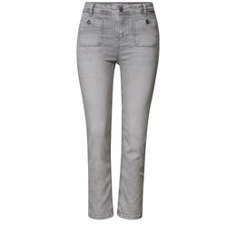 Street One Straight Leg Jeans mit aufgesetzten Taschen Damen Gr&ouml;&szlig;e 36 grau