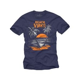 Makaya Shirt 'Beach Vibes' Herren Gr&ouml;&szlig;e 4XL blau