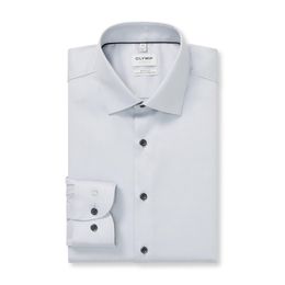 OLYMP Button Up Shirt male size L Silver grey