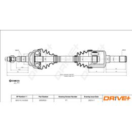 DR!VE+ Antriebswelle dp2110100520 f&uuml;r Opel Vaughall