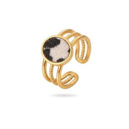 Nemomatheo Ring 'Savana Chic' Damen Gr&ouml;&szlig;e 50/60 gold