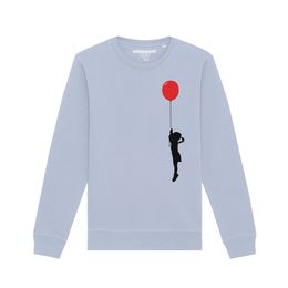 Watapparel Sweatshirt Damen Gr&ouml;&szlig;e L hellblau / dunkelrot / schwarz