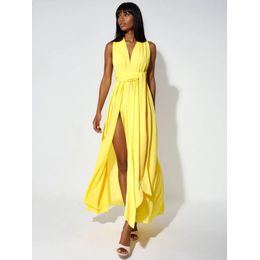 Msn Collection Kleid Damen Gr&ouml;&szlig;e 38 gelb Sommerkleid