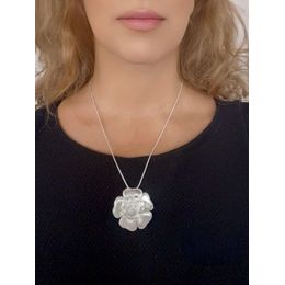 Gloria Mago Kette 'Camellia 3D pendant necklace in silver 10&mu; brass' Damen Gr&ouml;&szlig;e Onesize silber