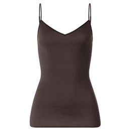 Hanro Unterhemd 'Cotton Seamless' Damen Gr&ouml;&szlig;e S dunkelbraun