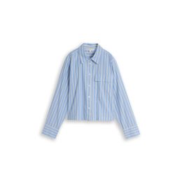 Tom Tailor Denim Bluse Damen Gr&ouml;&szlig;e XS blau / wei&szlig;