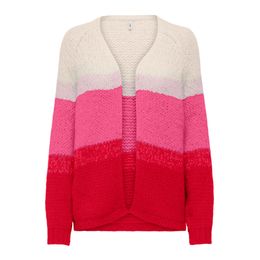 Only Knit Cardigan female size XL Pink / Red / White