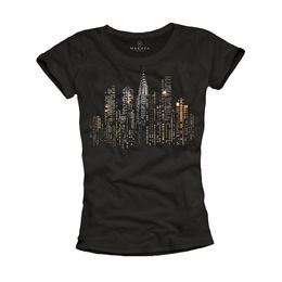 MAKAYA Shirt 'New York Skyline' female size XL Black