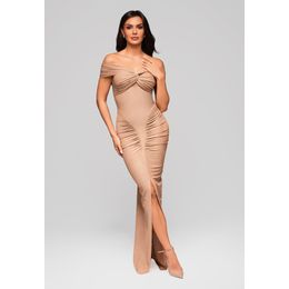 Ombre Kleid 'LA-OM-DLR182' Damen Gr&ouml;&szlig;e 42 beige Sommerkleid