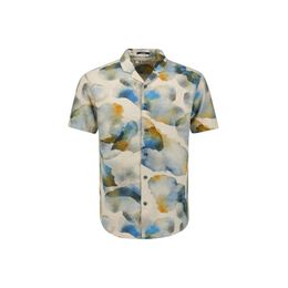 NO EXCESS Hemd Herren Gr&ouml;&szlig;e XL creme / hellblau / dunkelgelb