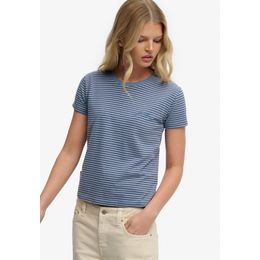 Superdry & Co T-Shirt 'Essential' Damen Gr&ouml;&szlig;e S nachtblau / taubenblau / wei&szlig;
