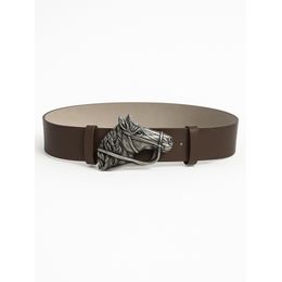 Collezione Alessandro G&uuml;rtel 'Pferd' Damen Gr&ouml;&szlig;e 85 dunkelbraun
