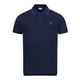 U.S. Polo Assn. Poloshirt Herren Gr&ouml;&szlig;e L blau / navy / kirschrot / wei&szlig;