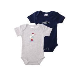 Liliput Romper/Bodysuit 'MOIN' boy size 62/68 Dark blue / Grey / Red