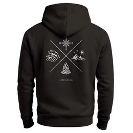 Neverless Sweatshirt 'Nature Compass' Herren Gr&ouml;&szlig;e M schwarz