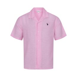 U.S. Polo Assn. Button Up Shirt male size L Light pink