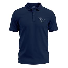 Neverless Shirt 'Polygon T-Rex' Herren Gr&ouml;&szlig;e 4XL navy