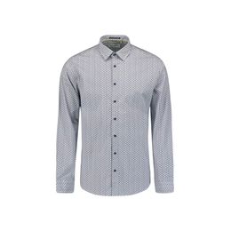 NO EXCESS Button Up Shirt male size XXXL Navy / White