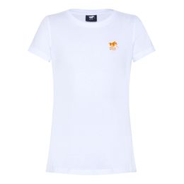 POLO SYLT Shirt girl size 146/152 Mandarine / White