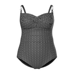 Ulla Popken Badeanzug Damen Gr&ouml;&szlig;e 8XL schwarz / wei&szlig;