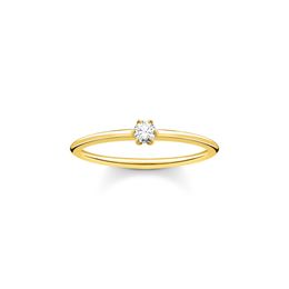 Thomas Sabo Ring Damen Gr&ouml;&szlig;e 58 transparent / wei&szlig;