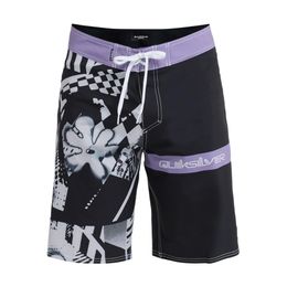 Quiksilver Boardshorts 'Surfsilk Straight 20' Herren Gr&ouml;&szlig;e L/XL grau / helllila / schwarz