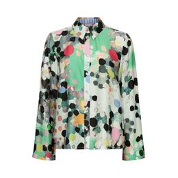 N&uuml;mph N&Uuml;MPH Bluse 'Nori' Damen Gr&ouml;&szlig;e XXL oliv / apfel / schwarz / wei&szlig;