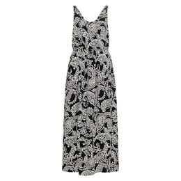 Cecil Maxikleid mit V-Neck und Print Damen Gr&ouml;&szlig;e 42 schwarz Sommerkleid