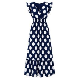Elara Kleid Damen Gr&ouml;&szlig;e 40/42 navy / wei&szlig; Sommerkleid