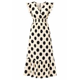 Elara Kleid Damen Gr&ouml;&szlig;e 40/42 schwarz / naturwei&szlig; Sommerkleid