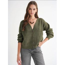 MixRay Knit Cardigan 'Strickjacken' female size S/M Khaki