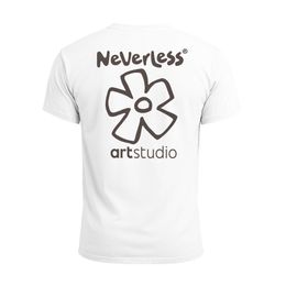 Neverless Shirt 'Minimal Blossom' Herren Gr&ouml;&szlig;e XS wei&szlig;
